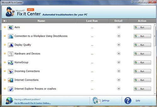 Microsoft Fix It automatically troubleshoot Windows problems